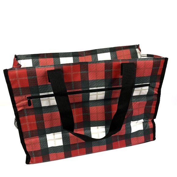 thirty-one | Bags | Thirtyone Large Signature Top Zipper Tote Bag Black ...